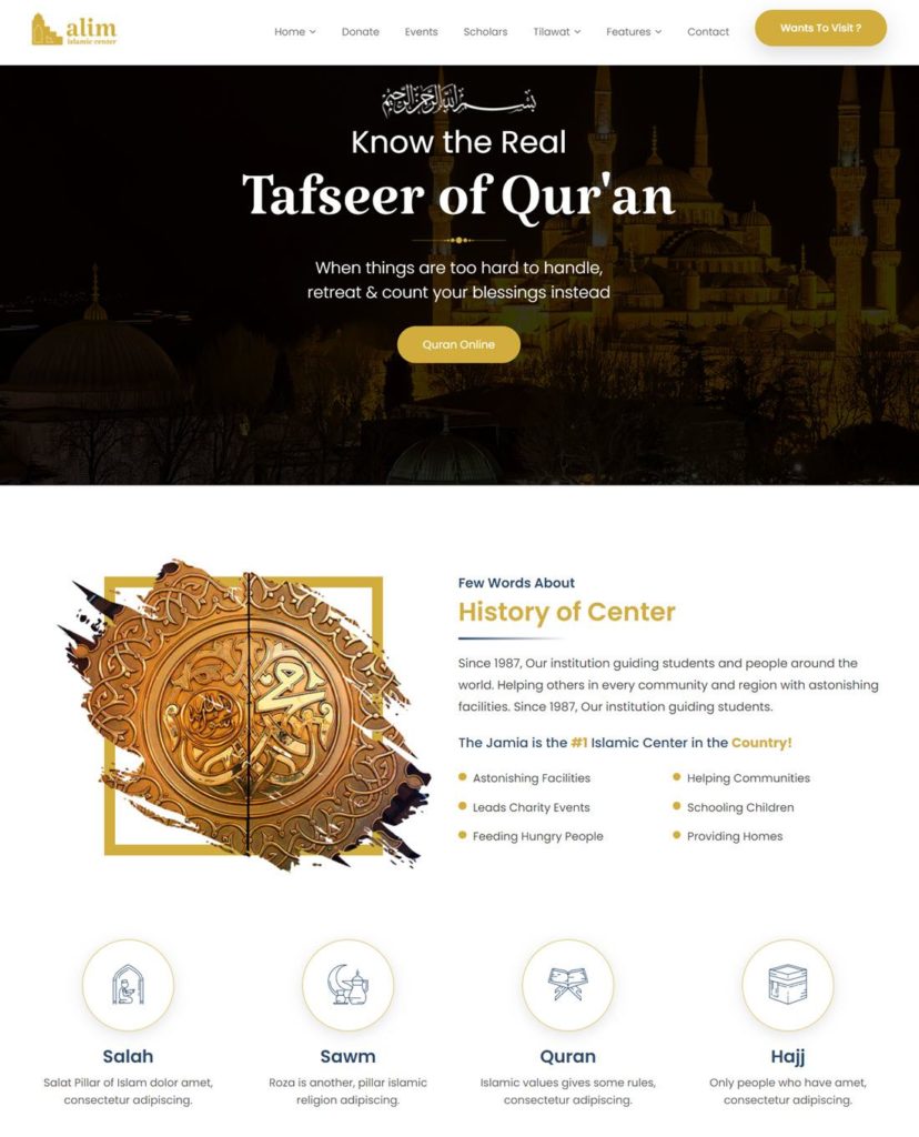 12 Best Islamic WordPress Themes 2023 For Mosque And Muslim Community ...