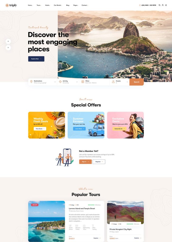 15 Best Travel WordPress Themes 2023 - Gomahamaya