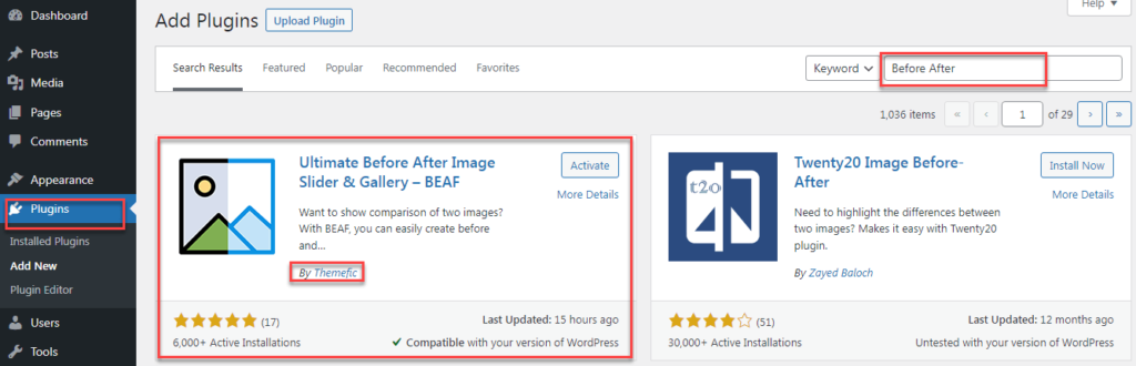 How To Create Before After Image Slider In WordPress